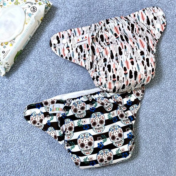 Alva Baby & Lilbit | Other | Two Adorable Cloth Pocket Diapers Like New ...